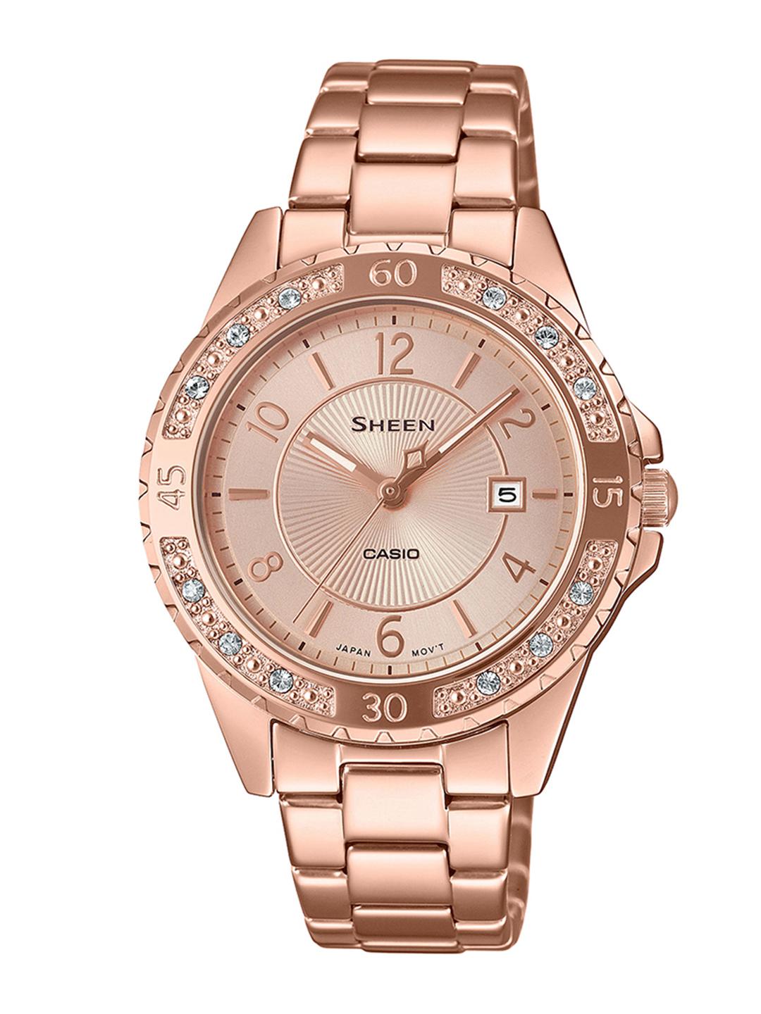 Buy Casio Sheen Women Rose Gold Analogue Watch SH202 SHE 4532PG 4AUDF ...