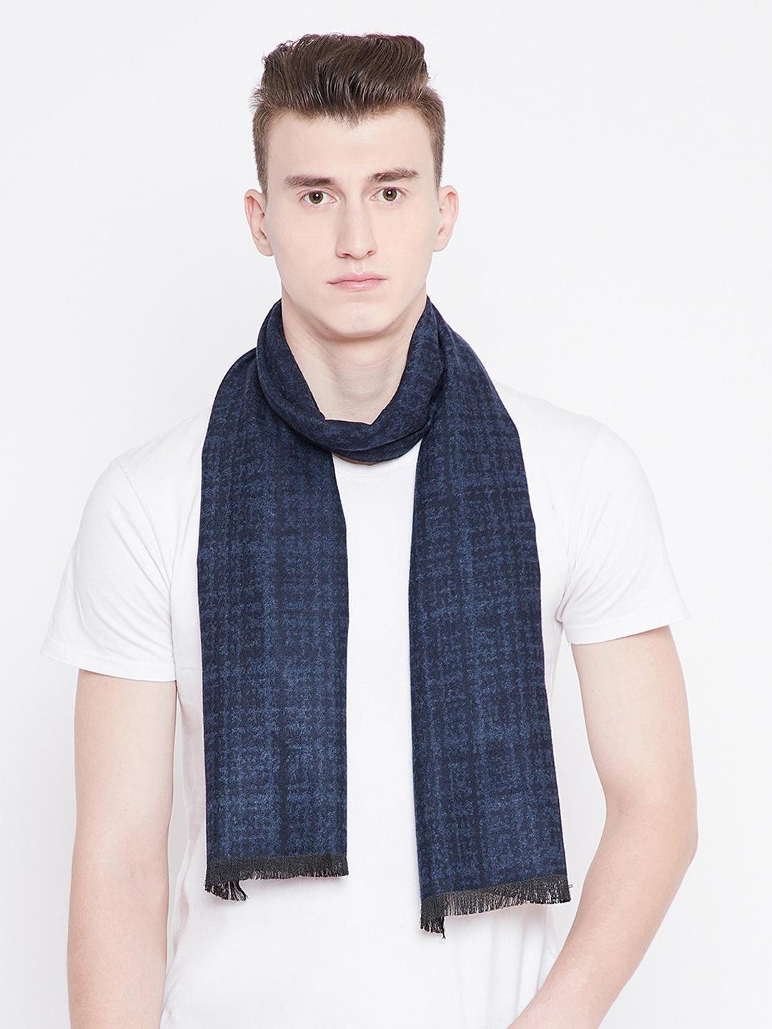 Buy Alvaro Castagnino Men Blue Checked Mufflers - Mufflers for Men ...