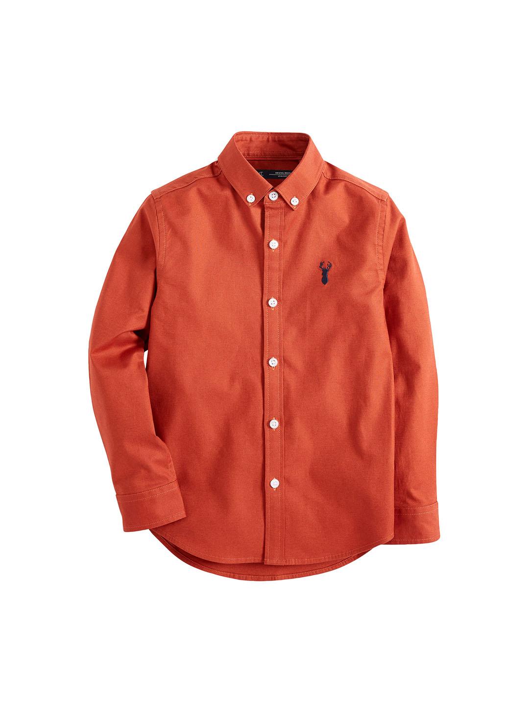 Buy Next Boys Rust Regular Fit Solid Casual Shirt - Shirts for Boys ...
