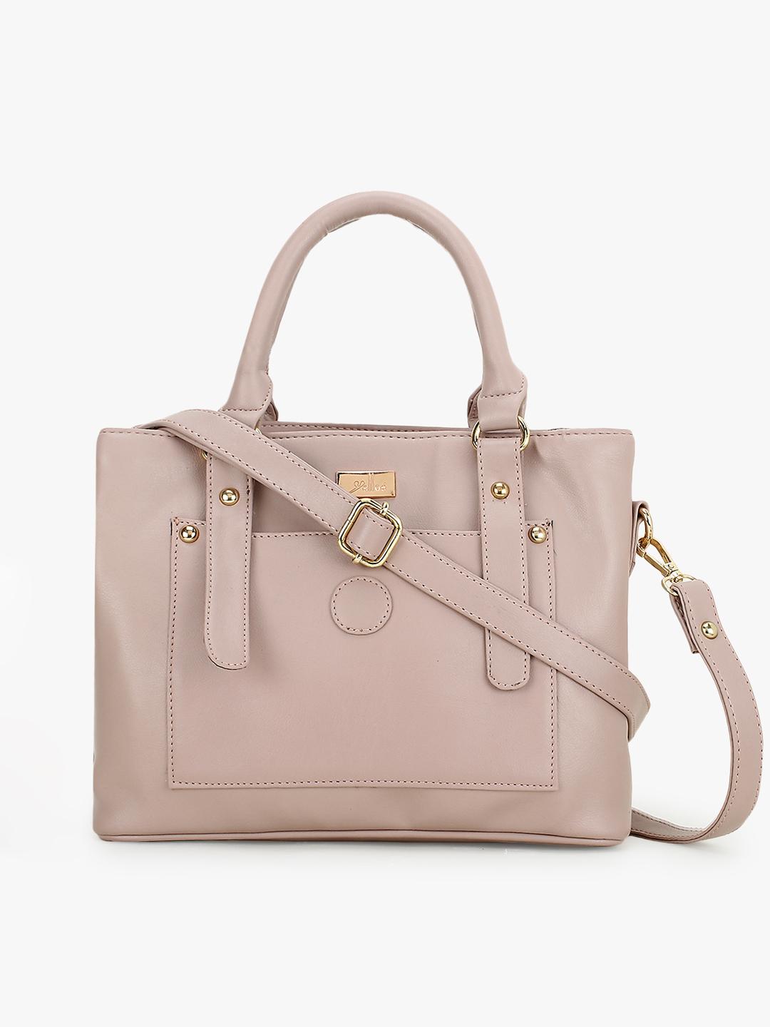 Buy Yelloe Pink Solid Handheld Bag - Handbags for Women 11043988 | Myntra