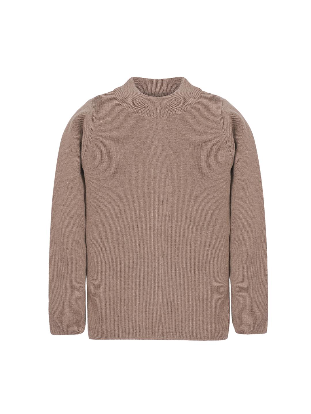 Buy RVK Unisex Camel Brown Solid Pullover Skivvy Sweater - Sweaters for ...