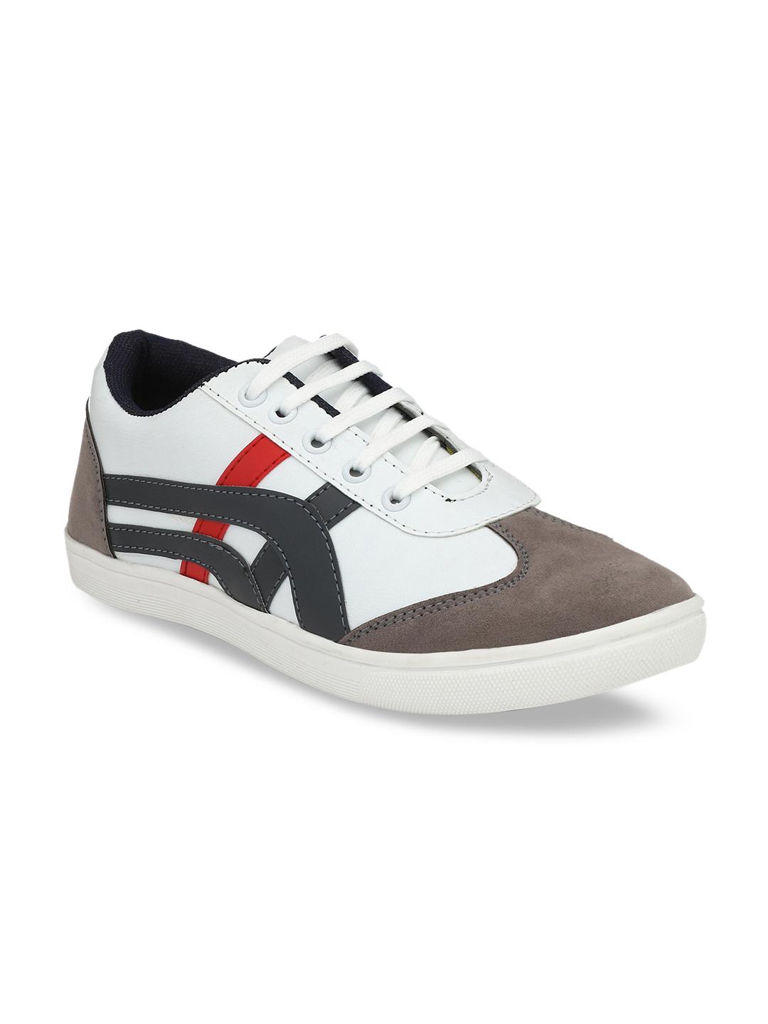 Buy Prolific Men White Striped Sneakers - Casual Shoes for Men 8823181 ...