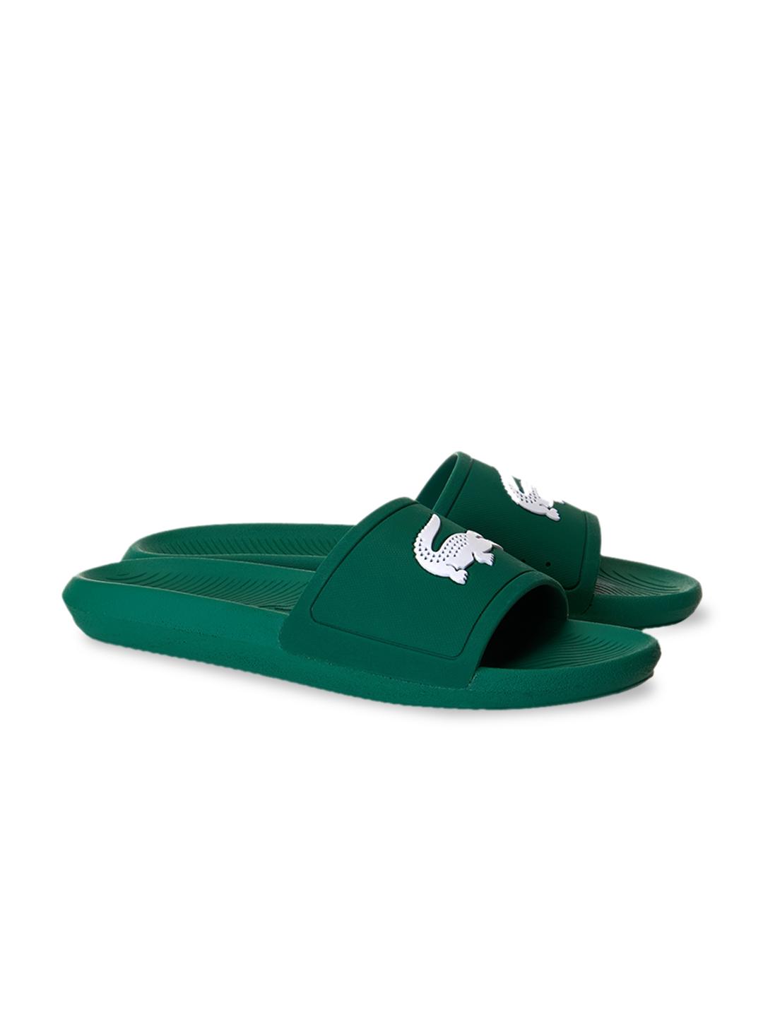 Buy Lacoste Men Green Printed Sliders - Flip Flops for Men 8997697 | Myntra
