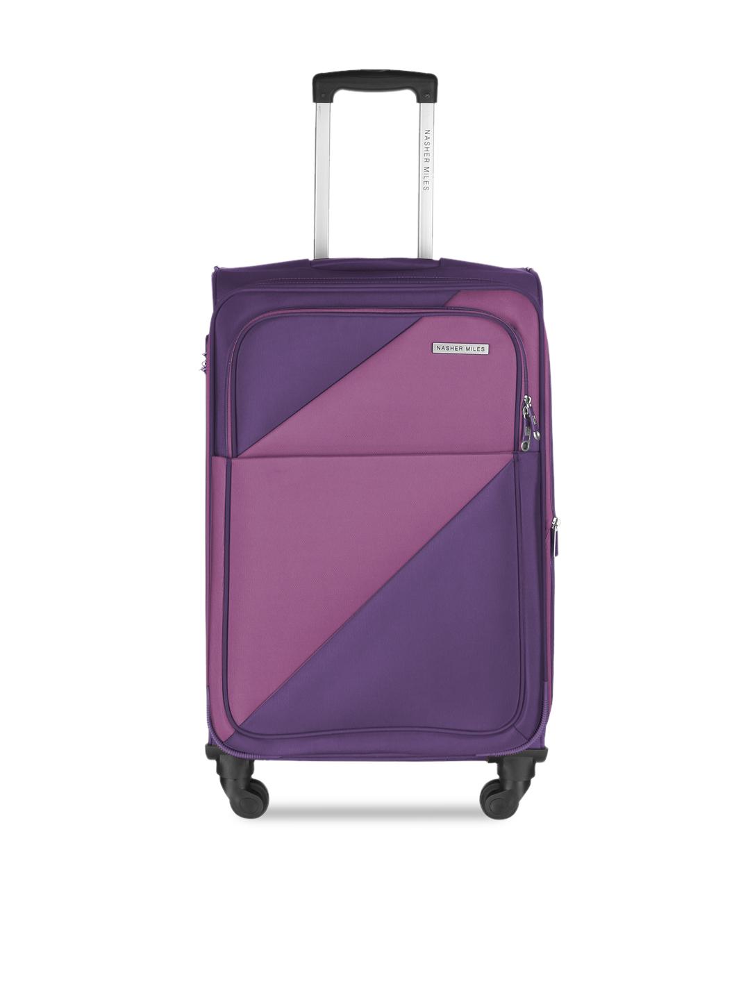 Buy Nasher Miles Unisex Purple Solid Cabin Trolley Bag - Trolley Bag ...