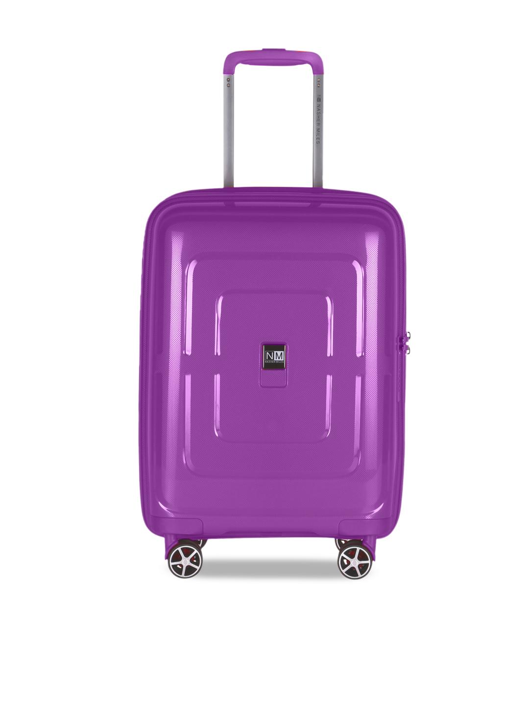 Buy Nasher Miles Purple Solid Amsterdam Hard Sided Medium Trolley ...