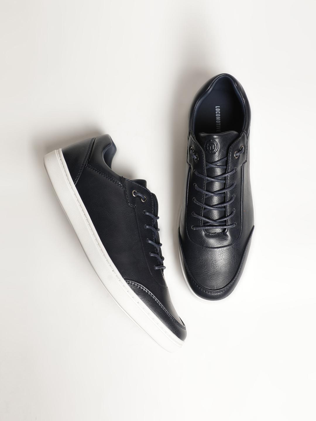 Buy LOCOMOTIVE Men Navy Blue Sneakers - Casual Shoes for Men 10211435 ...