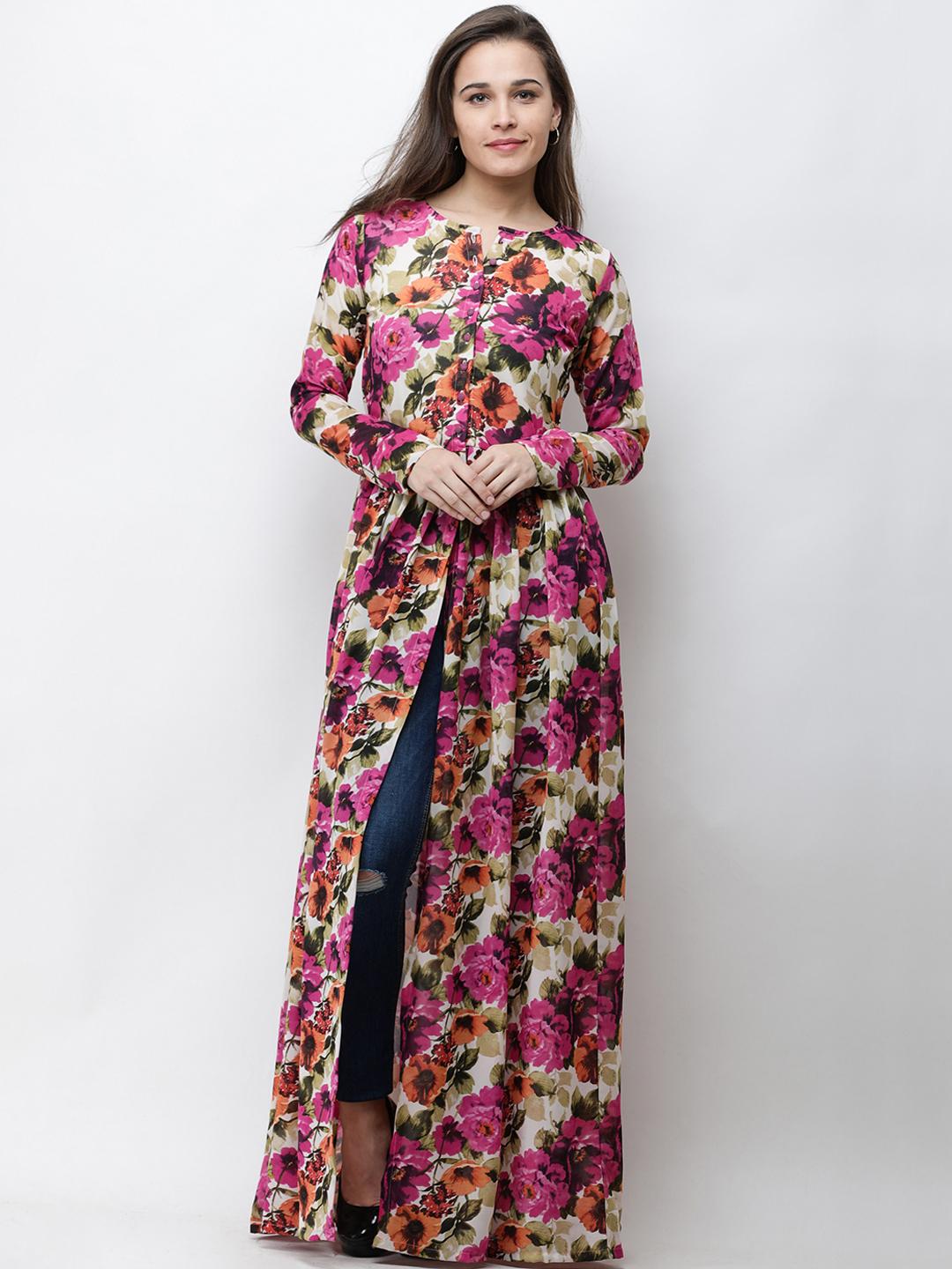 Buy Cation Women Multicoloured Printed Maxi Top - Tops for Women ...