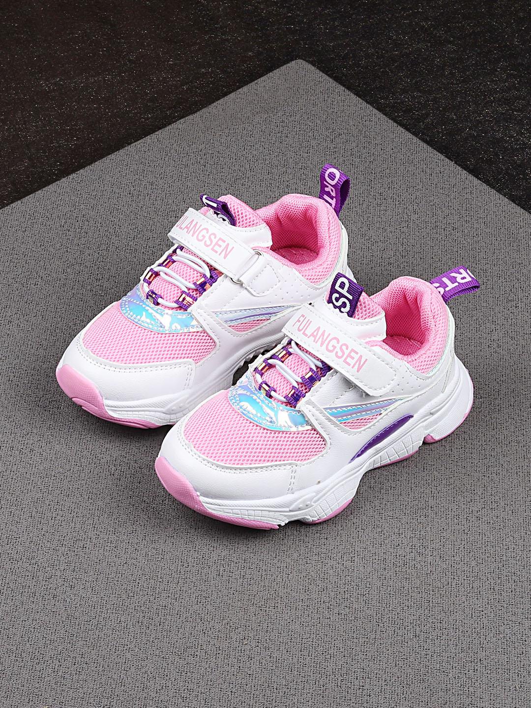 Buy Walktrendy Girls Pink & White Slip On Sneakers - Casual Shoes for ...
