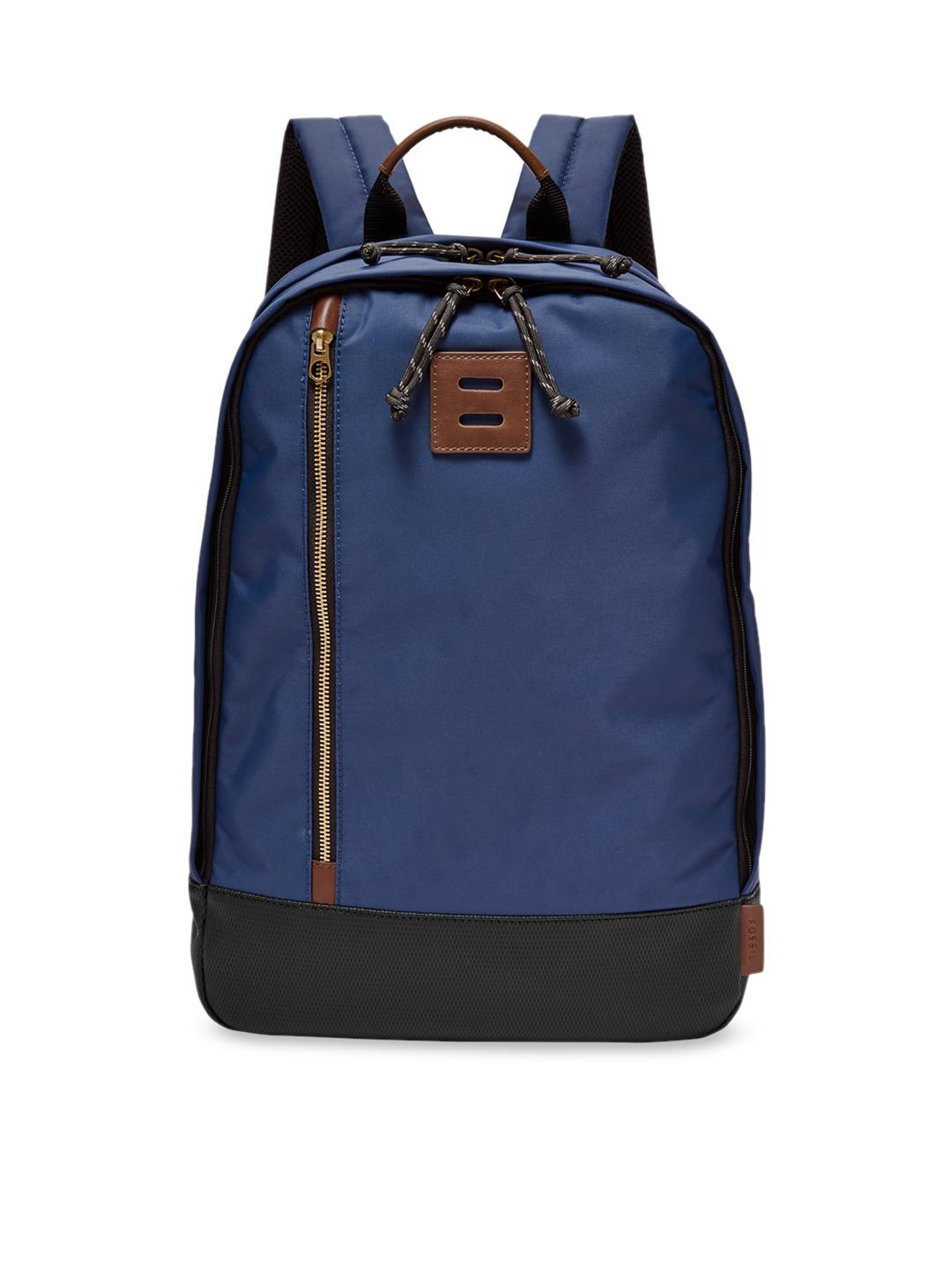 Buy Fossil Men Navy Blue Solid Backpack - Backpacks for Men 10727454 ...