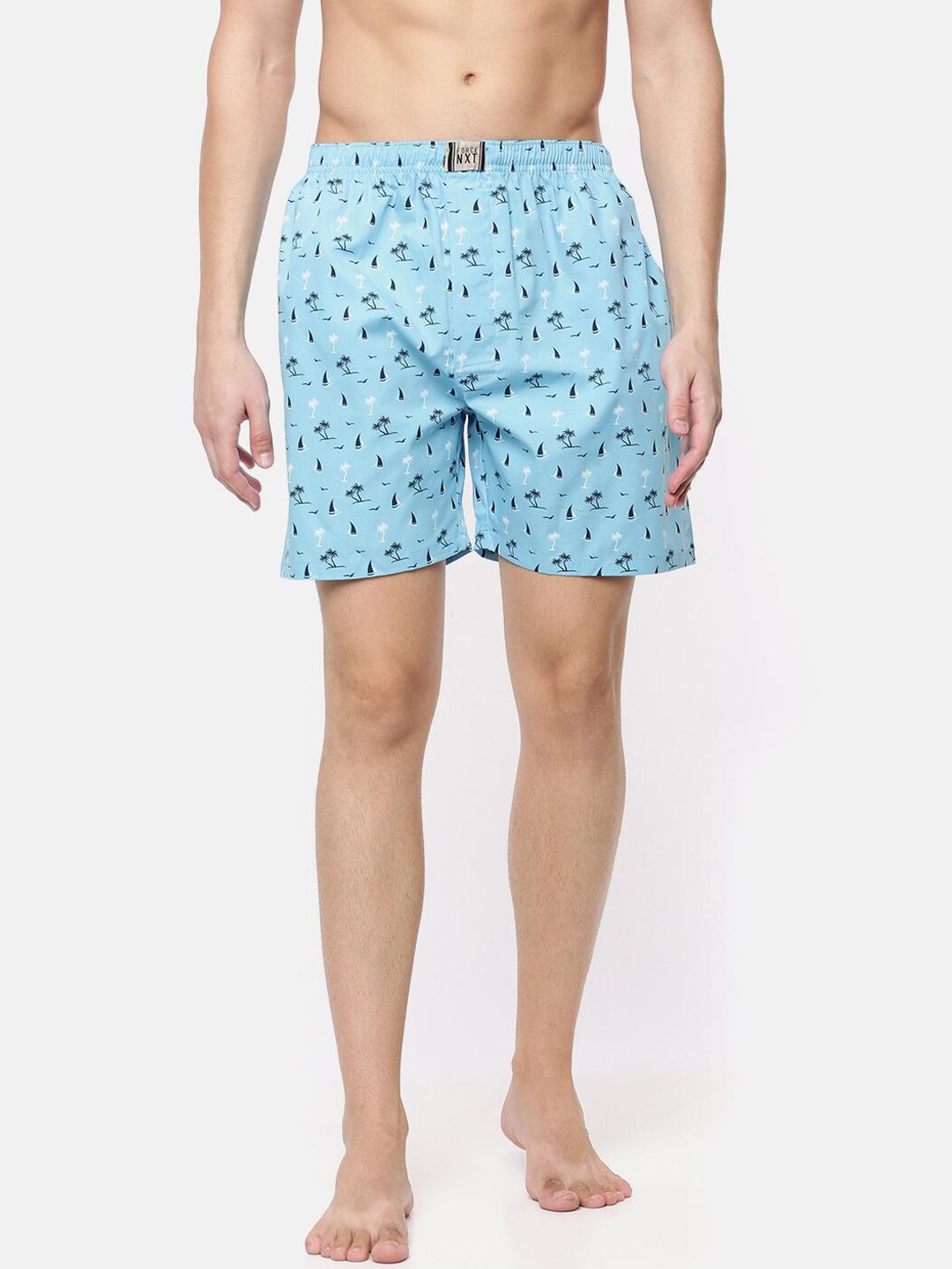 Buy Force NXT Men's Super Combed Cotton Printed Boxer Shorts - Boxers ...