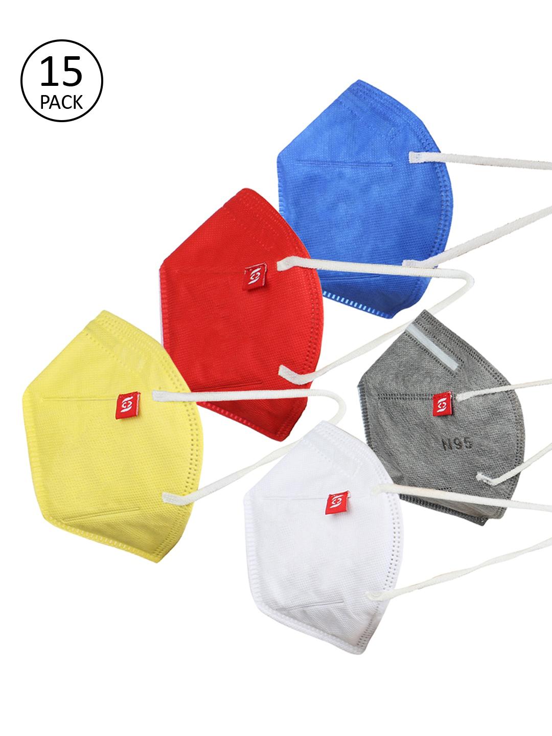 Buy Swiss Design Adults Multicoloured Pack Of 15 5 Ply Anti Pollution ...