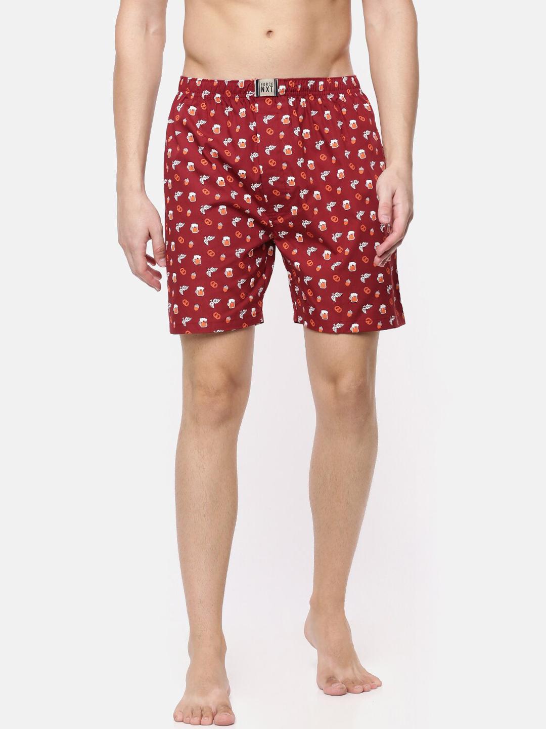 Buy Force NXT Men's Super Combed Cotton Printed Boxer Shorts - Boxers ...