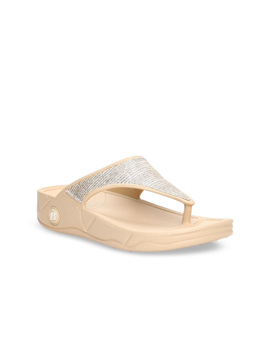 Buy Sandak By Bata Women Beige & Silver Toned Solid Sandals - Heels for ...