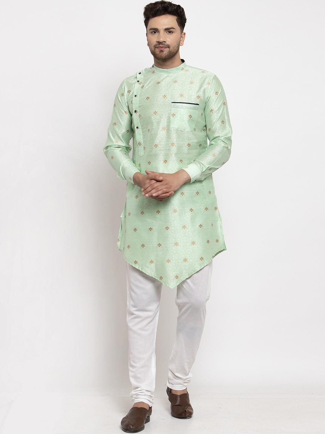 Buy KLOTTHE Woven Design Kurta With Churidar Pyjamas - Kurta Sets for ...