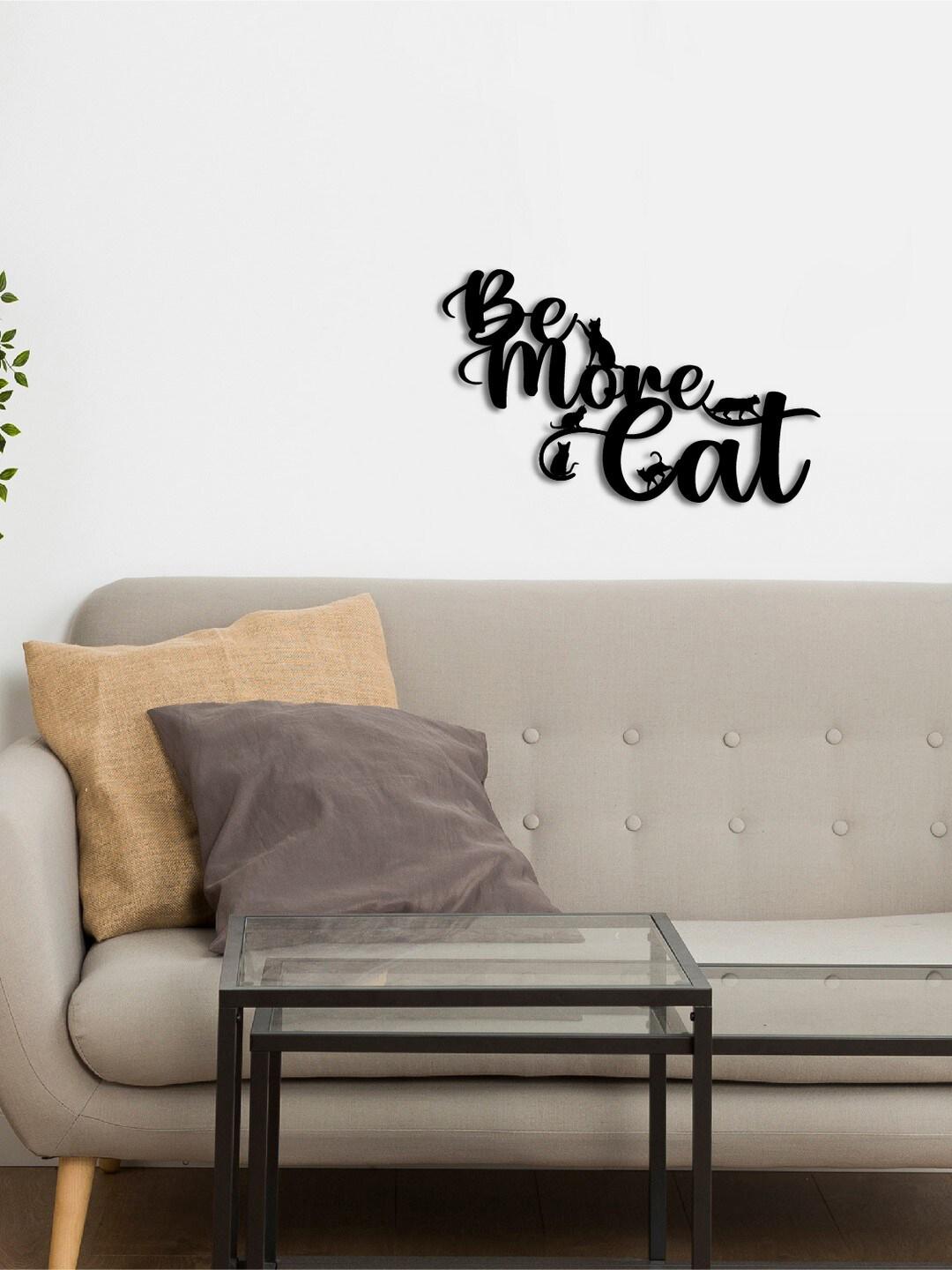Buy ECraftIndia Be More Cat Wood Matte Hanging Hall Signs And Plaques ...