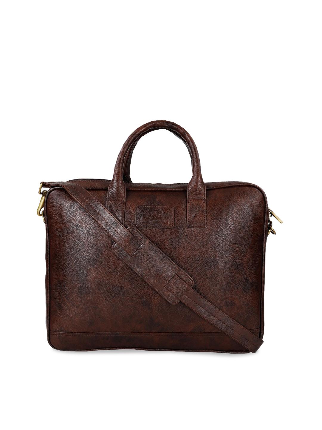 Buy Leather World Unisex Brown Solid 16 Inch Laptop Bag - Laptop Bag ...