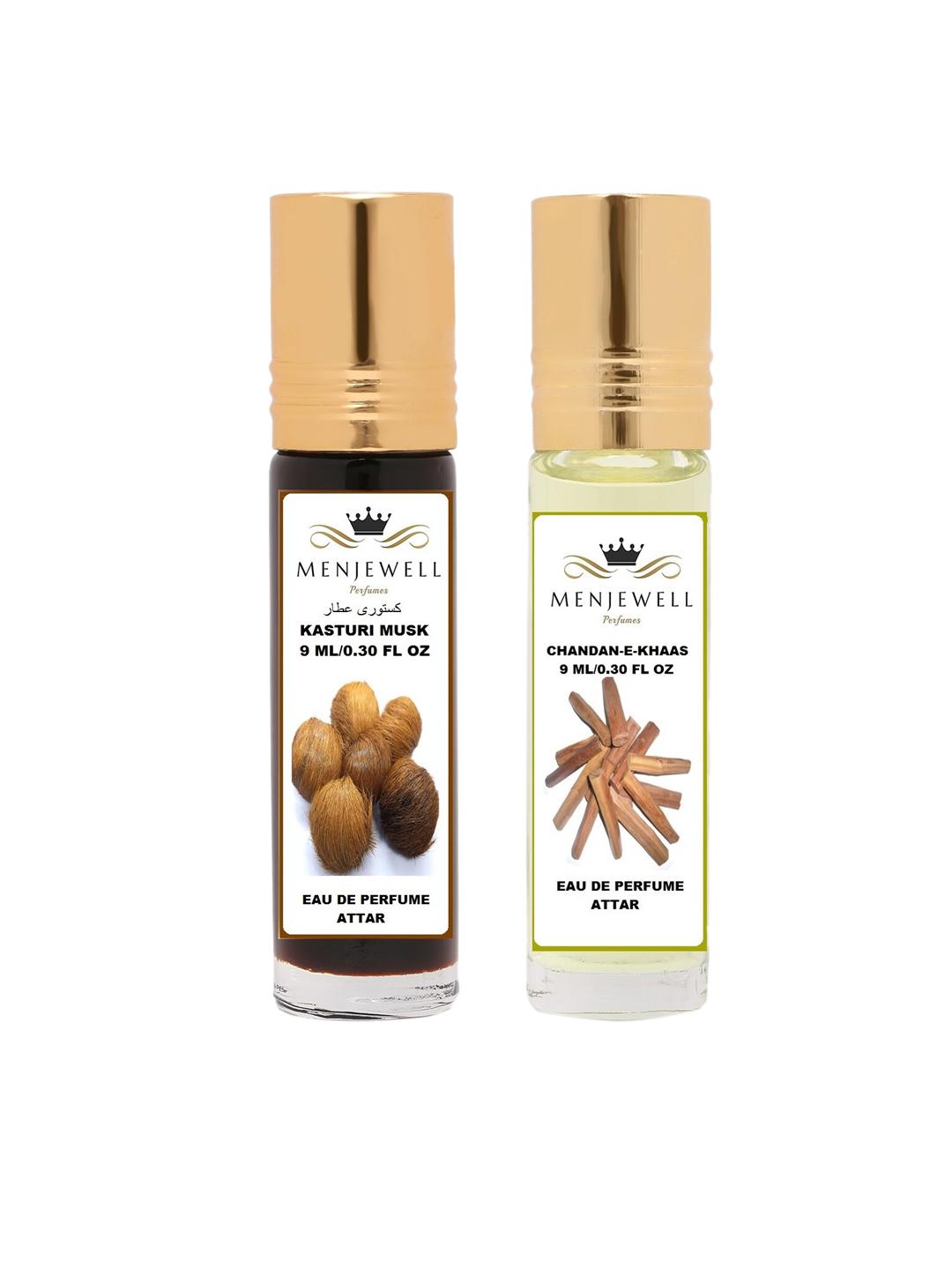 Buy Menjewell Pack Of 2 Kasturi Musk & Chandan Floral Attar - Attar for ...