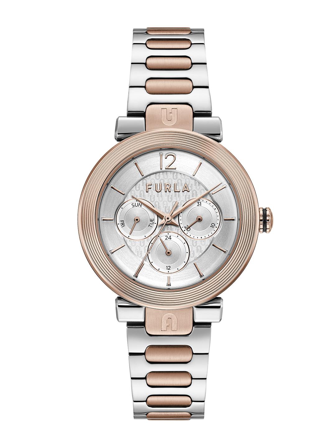 Buy Furla Women Silver Toned & Rose Analogue Watch WW00011004L5 ...