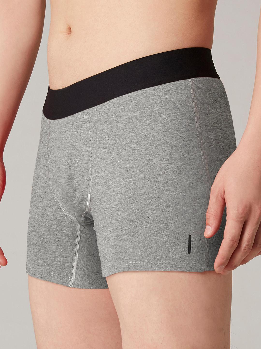 Buy Decathlon DOMYOS Men Grey & Black Pilates Trunk - Trunk for Men ...