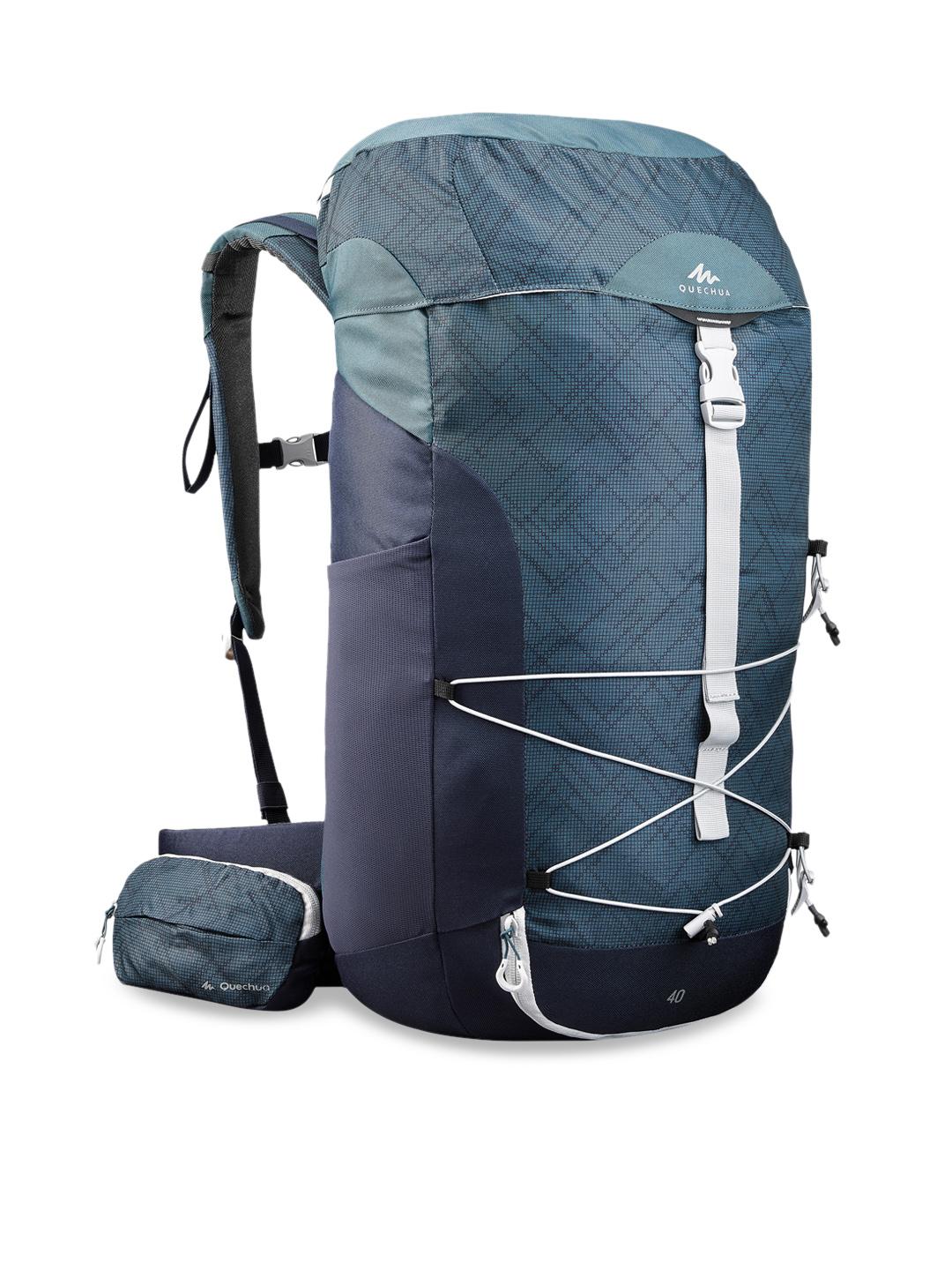 Buy Decathlon Unisex Grey & Blue Colourblocked Backpack - Backpacks for ...