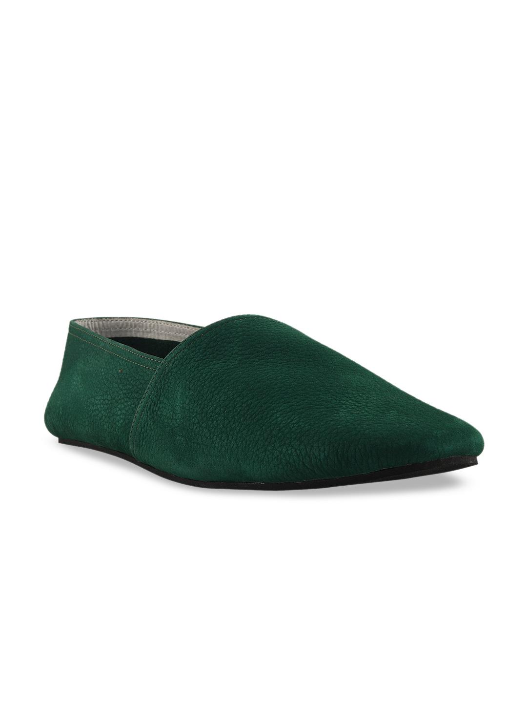 Buy SKO Men Green Leather Slip On Sneakers - Casual Shoes for Men ...