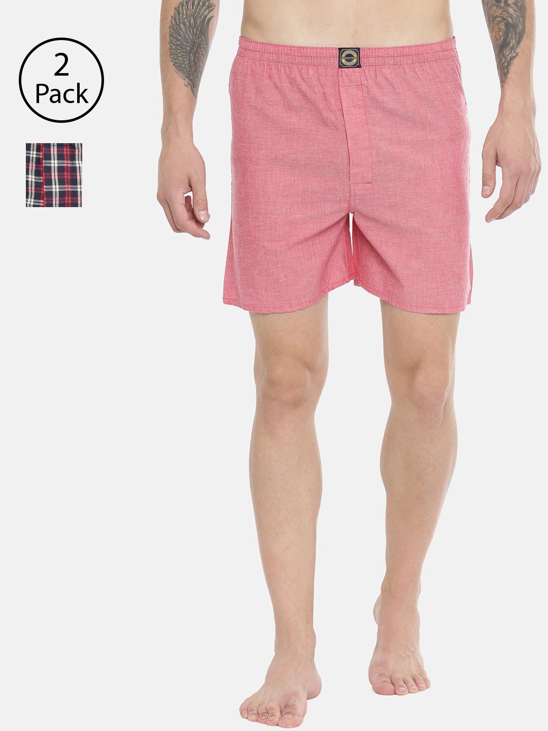 Buy Joven Men Pack Of 2 Pure Cotton Boxers JB2N076 - Boxers for Men ...