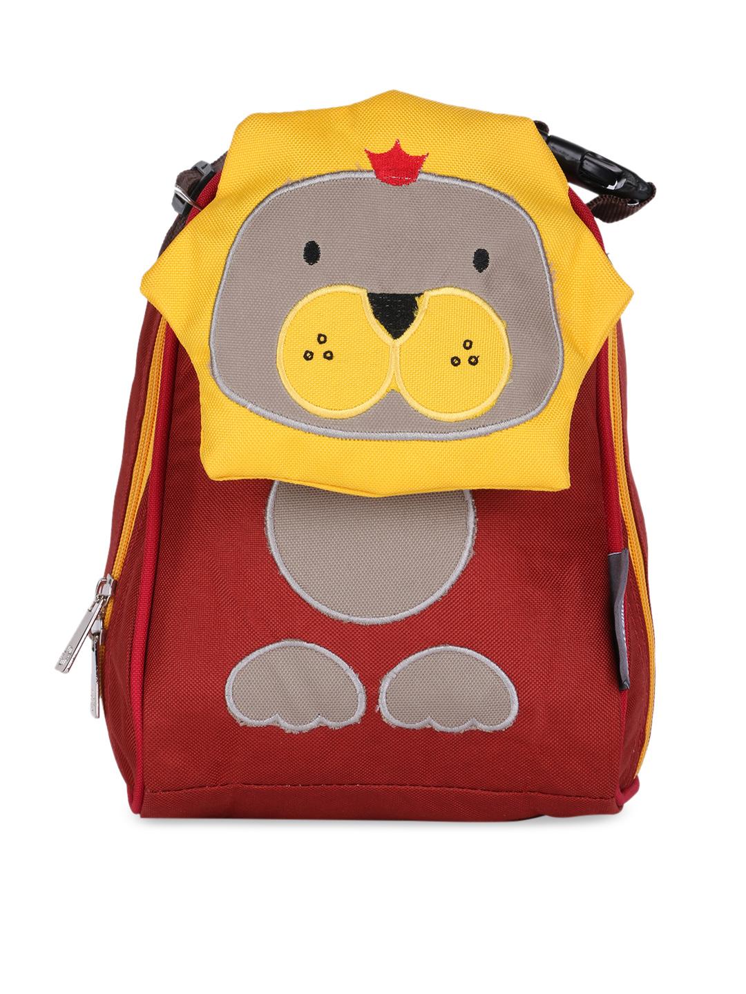 Buy My Milestones Kids Yellow & Red Colourblocked Lion Backpack ...