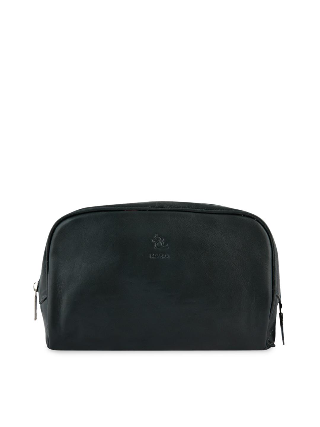 Buy Kara Unisex Olive Green Malia Travel Leather Toiletry Kit - Travel ...