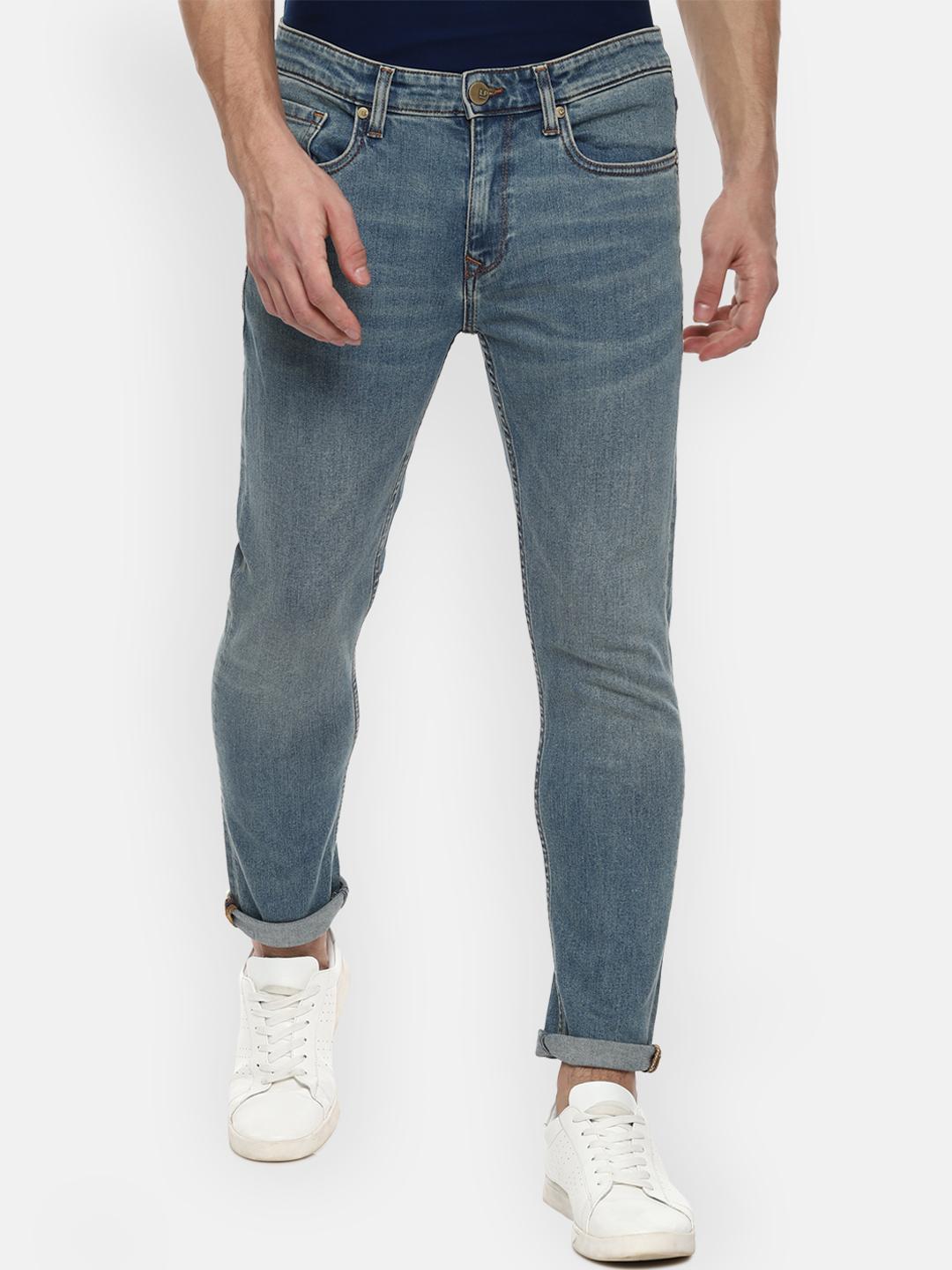 Buy Louis Philippe Jeans Men Blue Regular Fit Mid Rise Clean Look Jeans ...