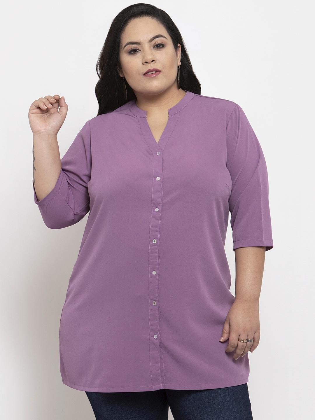 Buy PlusS Mauve Solid Tunic - Tunics for Women 12207720 | Myntra