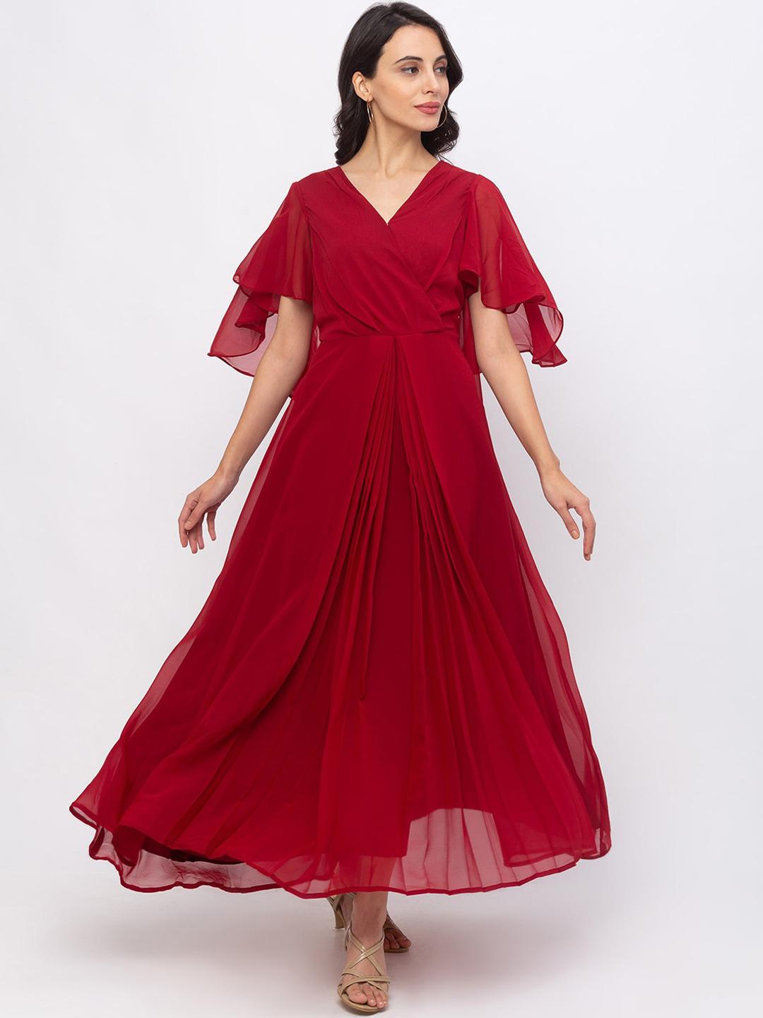 Buy Iti Women Maroon Solid Maxi Dress - Dresses for Women 13470974 | Myntra