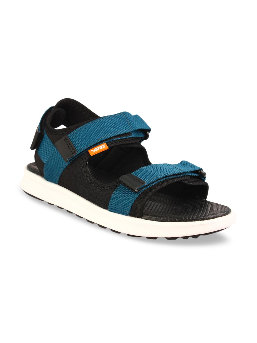 Buy Vento Men Blue & Black Solid Sports Sandals - Sandals for Men ...
