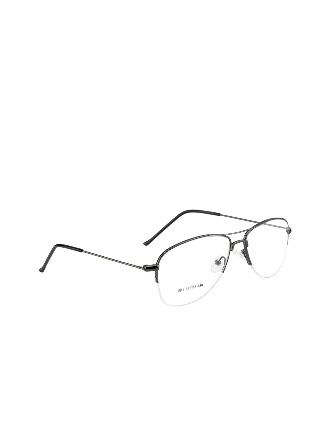 Buy Clark N Palmer Unisex Grey Solid Half Rim Rectangle Frames - Frames ...