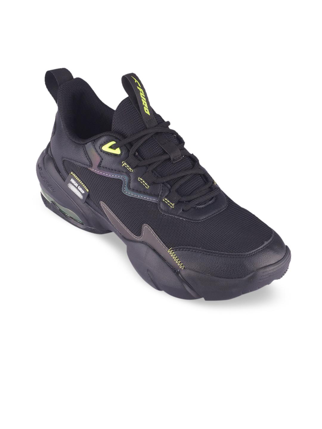 Buy FURO By Red Chief Men Black Mesh Mid Top Running Shoes - Sports ...