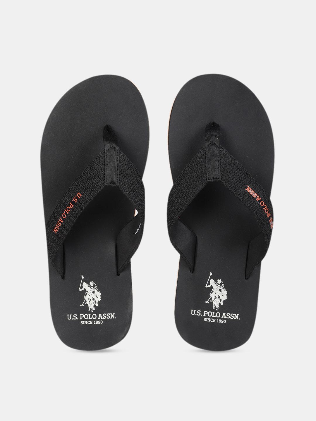 Buy U S Polo Assn Men Black & Red Thong Flip Flops - Flip Flops for Men ...