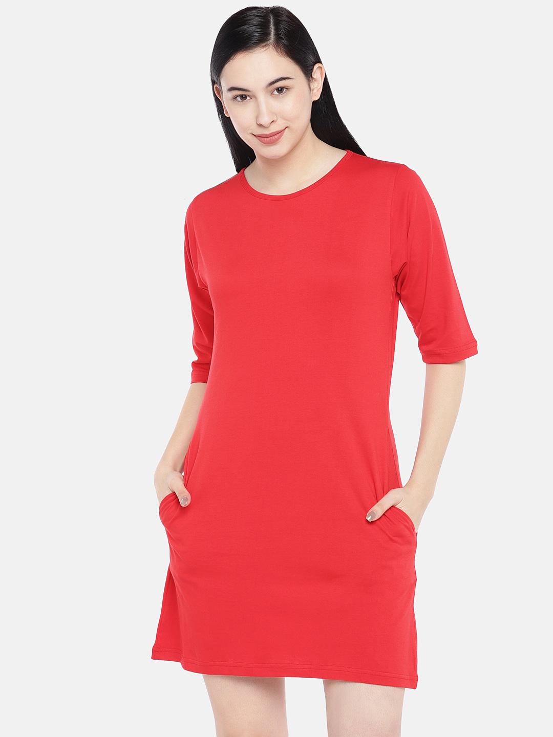Buy STATUS MANTRA Red T Shirt Dress - Dresses for Women 14520788 | Myntra