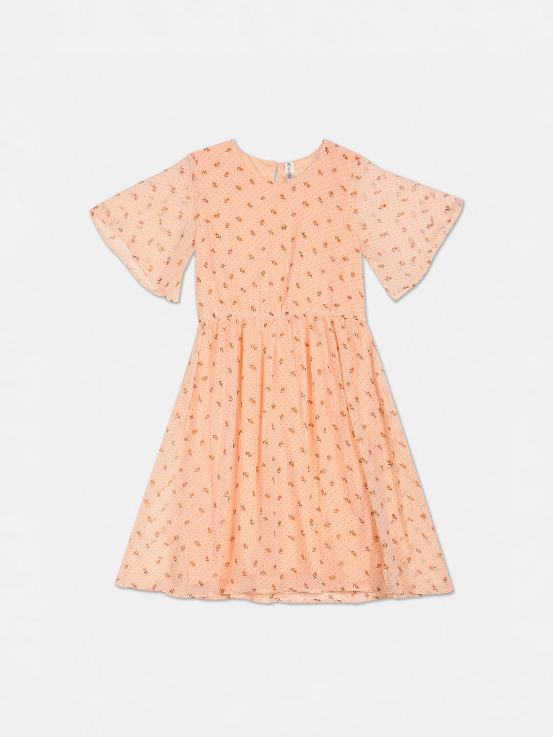Buy Cherokee Peach Coloured Floral Dress - Dresses for Girls 14721108 ...