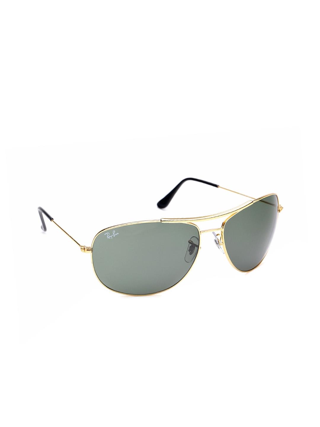 Buy RAY BAN Men UV Protected Green Lens Pilot Sunglasses 0RB3412I00263 ...
