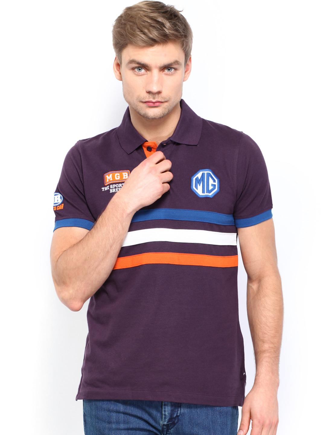 Buy Proline Men Purple Polo Pure Cotton T Shirt - Tshirts for Men 327157 | Myntra