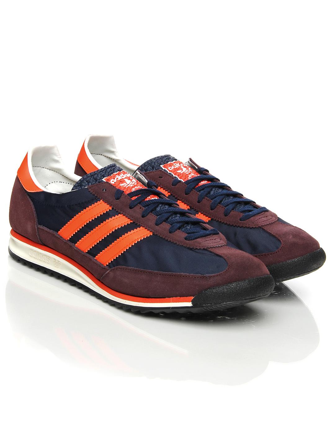 Buy ADIDAS Originals Men Burgundy & Navy SL72 Casual Shoes - Casual ...