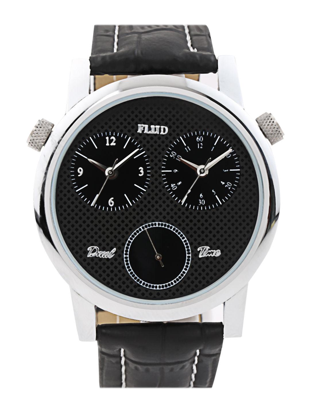 Buy FLUID Men Black Dual Dial Watch FL102BK01 - Watches for Men 484684 ...