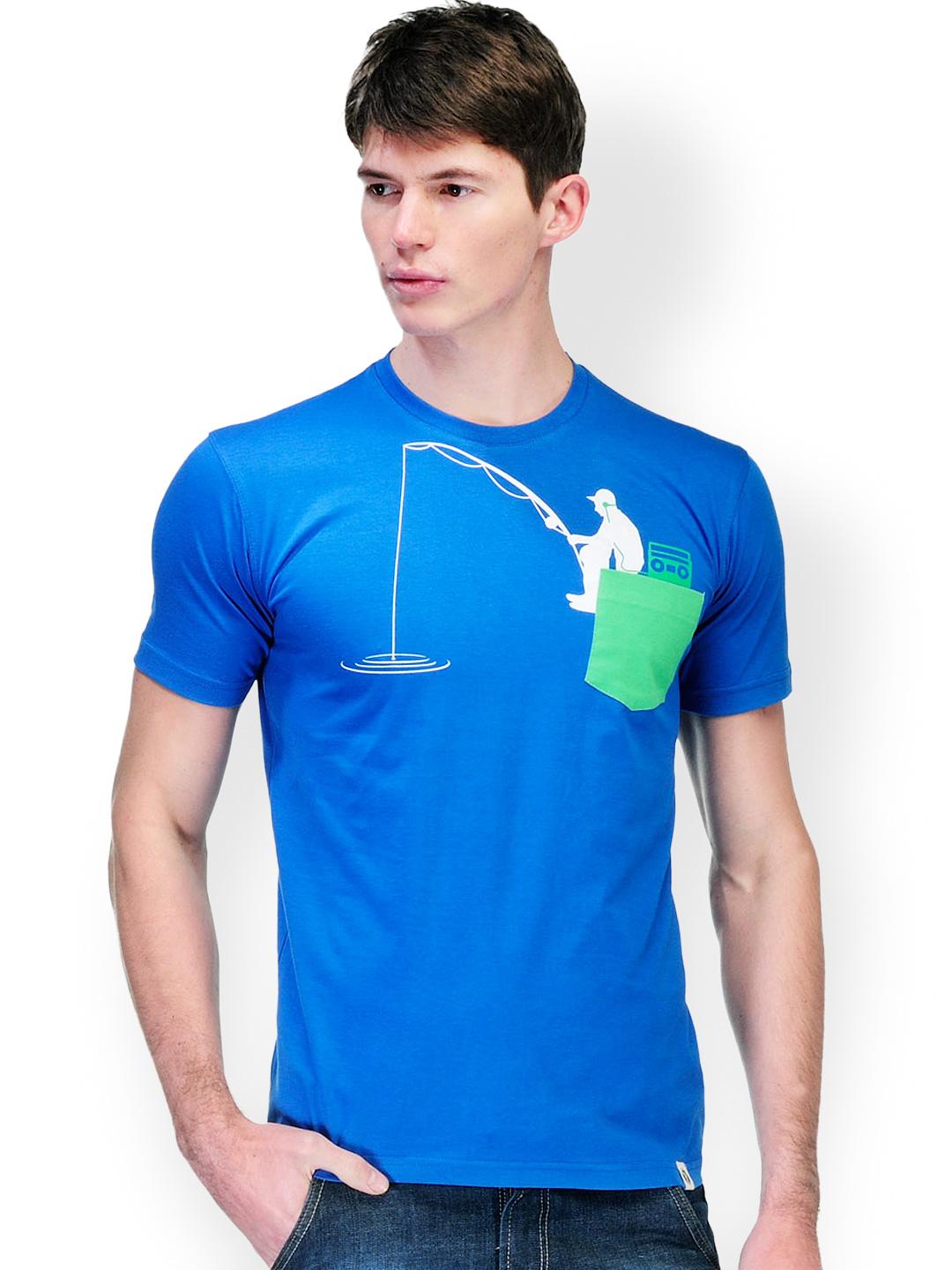 Buy Slingshot Men Blue T Shirt - Tshirts for Men 736706 | Myntra