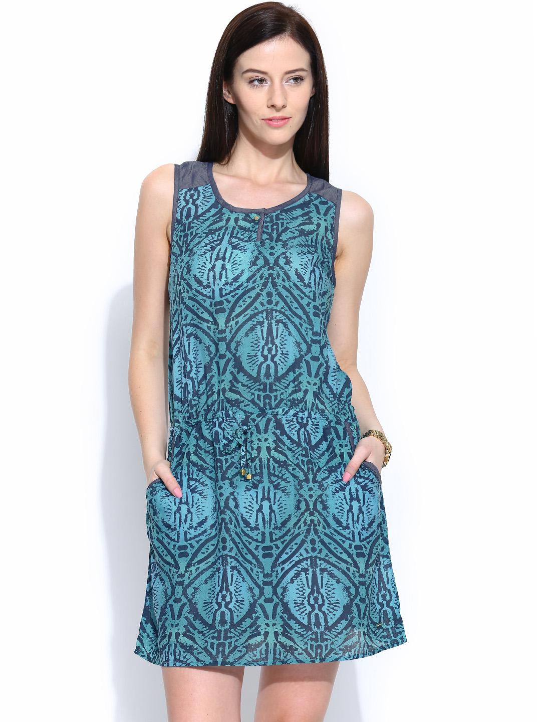 Buy Numero Uno Blue Printed Tailored Dress - Dresses for Women 804897 ...