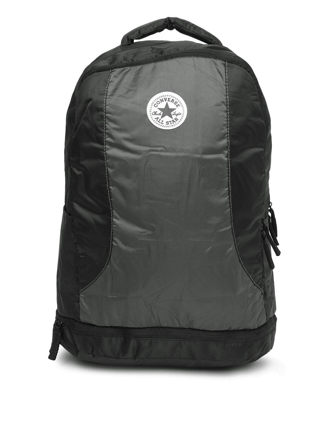 Buy Converse Unisex Black & Grey Laptop Backpack - Backpacks for Unisex ...