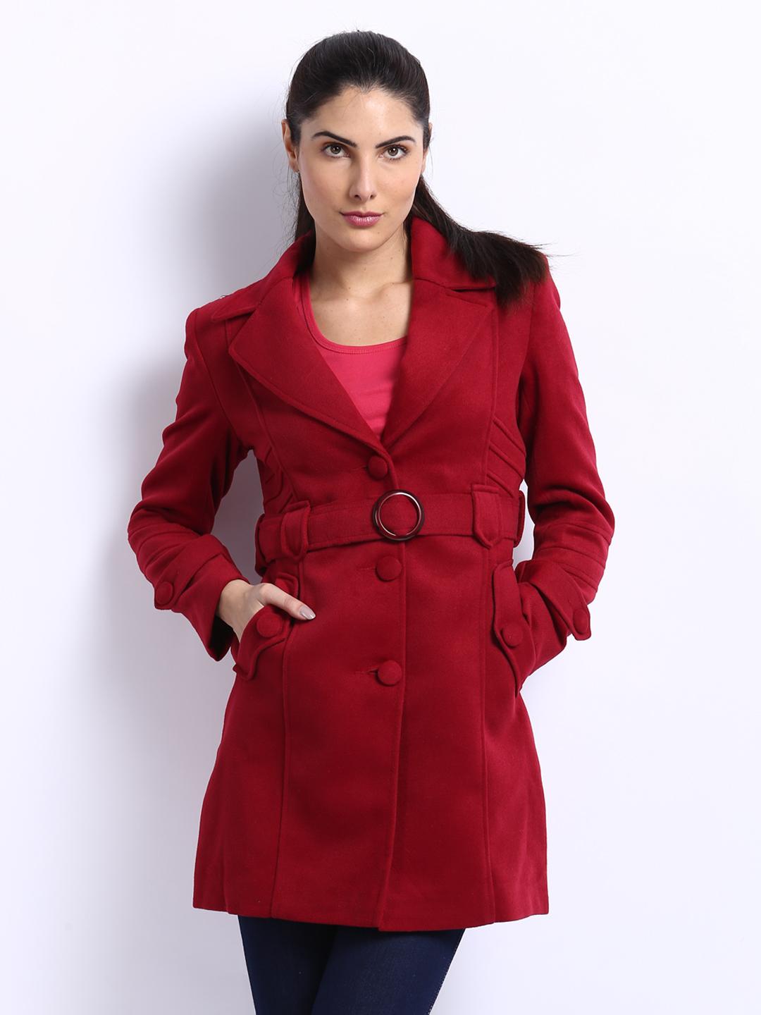 Buy Fort Collins Women Red Coat - Coats for Women 221281 | Myntra