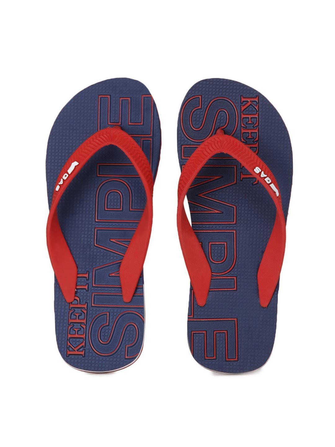 Buy GAS Men Red Flip Flops - Flip Flops for Men 120517 | Myntra