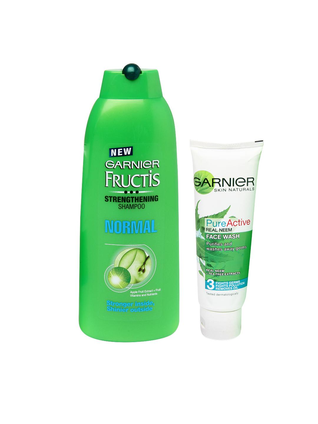 Buy Garnier Fructis Normal Strengthening Shampoo With Free Face Wash ...