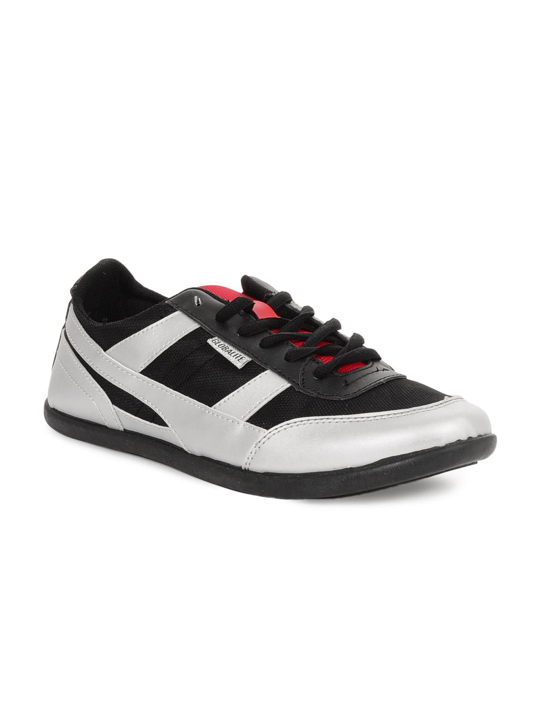 Buy Globalite Men Silver & Black Wings Shoes - Casual Shoes for Men ...