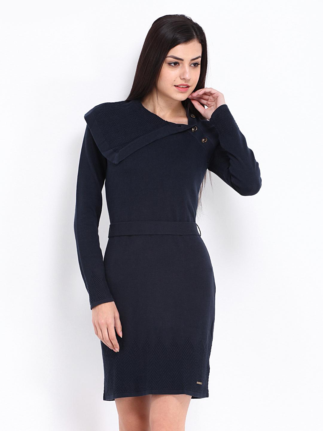 Buy Nautica Navy Sweater Dress - Dresses for Women 358636 | Myntra