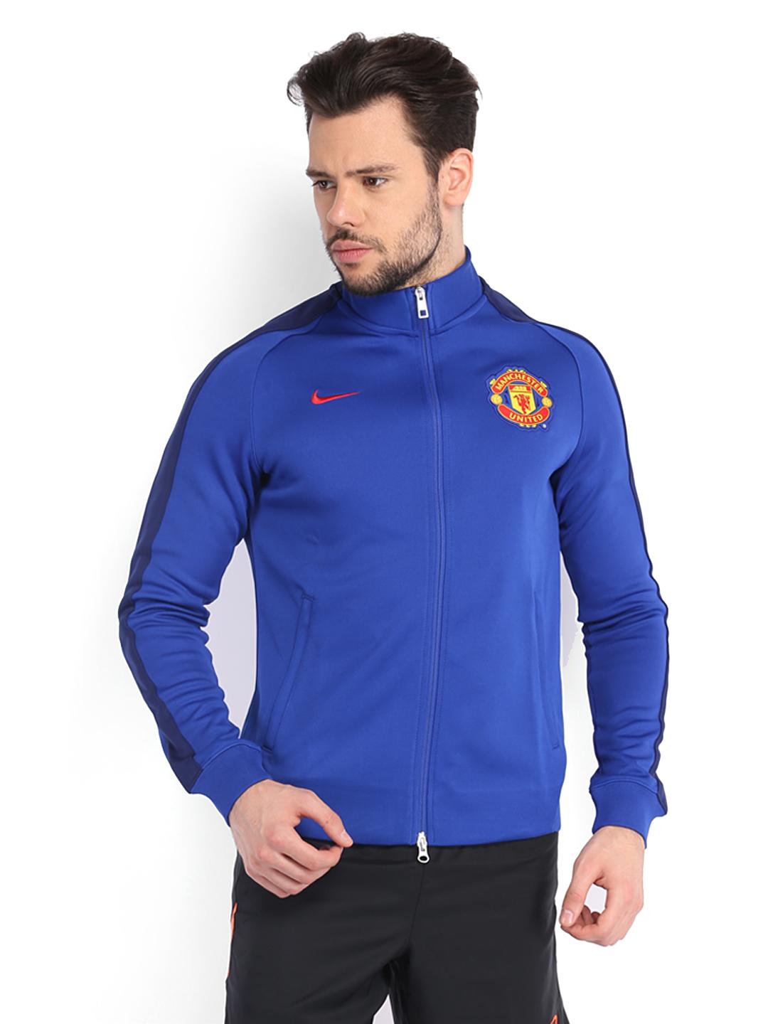Buy Nike Men Blue Manchester United Jacket - Jackets for Men 487666 ...
